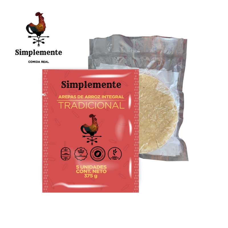 Arepa de Arroz Integral Tradicional x 5 und – Eatsy Market